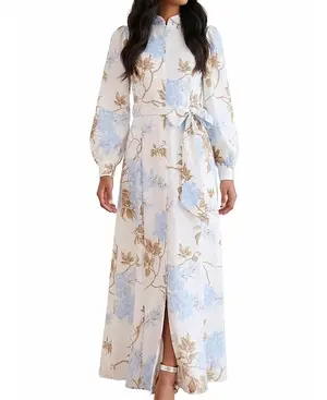 NEEDLE & THREAD Wisteria Jacquard Shirt Dress