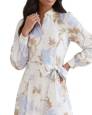NEEDLE & THREAD Wisteria Jacquard Shirt Dress