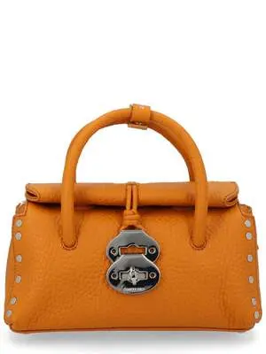 ZANELLATO Leather Top Handle Handbag With Turn-lock Closure And Stud Detailing