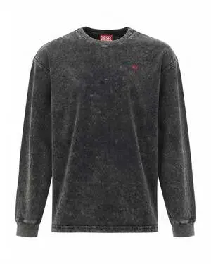 DIESEL® Washed Long-sleeve Crewneck T-shirt