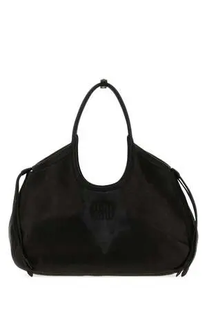 Miu Miu Nappa Leather Ivy Shopping Handbag, 40 Cm Width, 15 Cm Height, 19 Cm Depth, 22 Cm Handle Height
