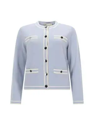 Tory Burch Wool Button-front Cardigan Jacket