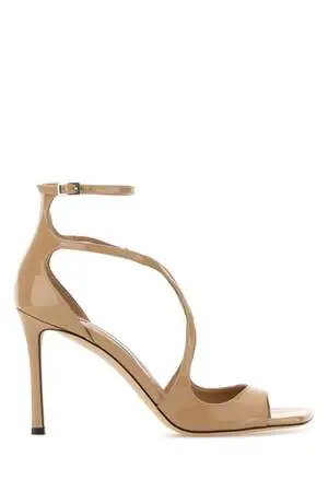JIMMY CHOO Azia 95 Leather Sandals With 9.5 Cm Heel