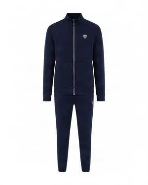EA7 Ea7 Men's Zip-Up Track Jacket And Jogger Set Armani Blue