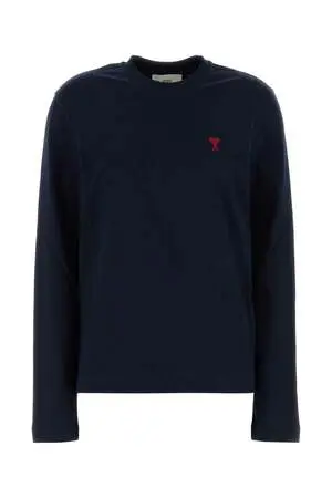 AMI Paris Organic Cotton T-shirt - Blue