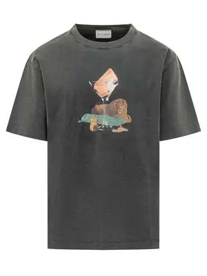 Drole De Monsieur Glass Lion Graphic T-shirt - Black
