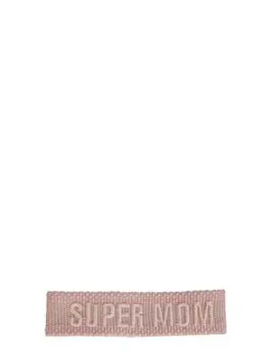 LABEL K Braided Fabric Bracelet Super Mom Edition - Pink
