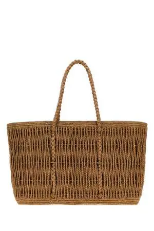 THE ROW Raffia Georgica Shopping Handbag, 45 Cm - Camel