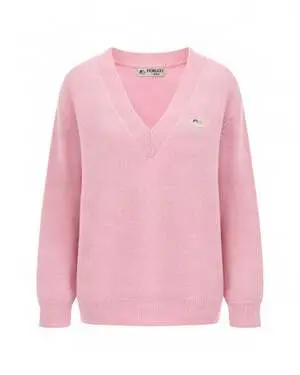 Fiorucci V-neck Oversized Wool-cashmere Sweater