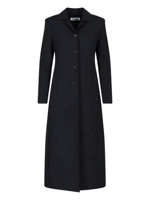 JIL SANDER Long Tailored Single-breasted Coat