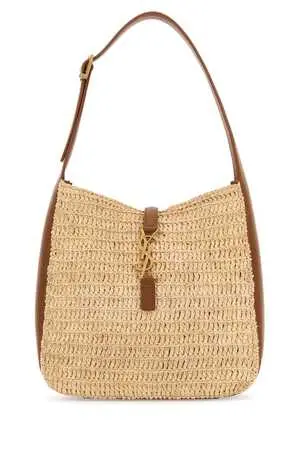 Saint Laurent Raffia Mini Le 5 À 7 Shoulder Handbag