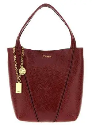Chloé Small Tiziano Spin Shopping Handbag In Calf Leather
