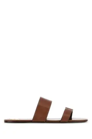 Saint Laurent Babylone Leather Slides