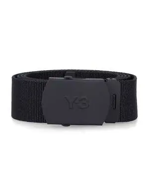 Y3 Logo Buckle Web Belt