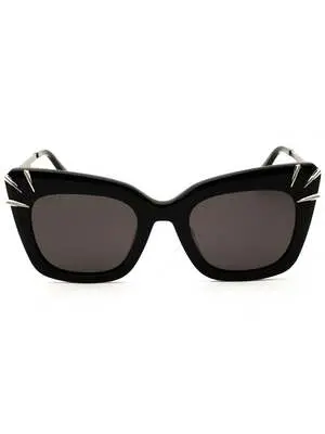 DIFF EYEWEAR Sdfpnth Studded Cat Eye Sunglasses - Black Grey / Smoke
