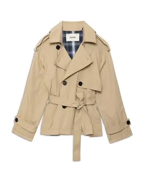 Zadig&Voltaire Kivana Cotton Belted Trench Jacket