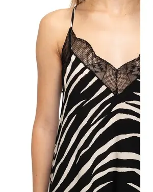 Zadig&Voltaire Risty Lace Trim Printed Dress