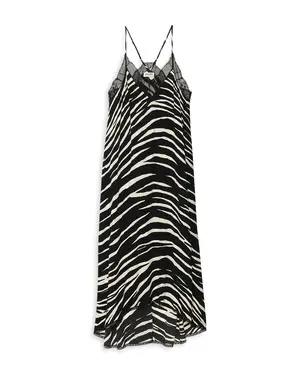 Zadig&Voltaire Risty Lace Trim Printed Dress