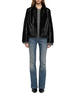 Zadig&Voltaire Lessa Pony Effect Leather Jacket