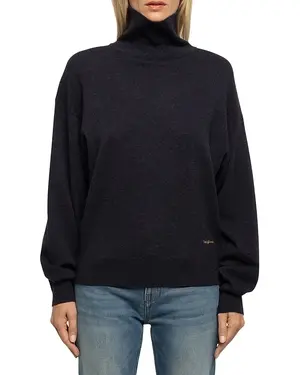 Zadig&Voltaire Souly Wool & Cashmere Turtleneck Sweater - Encre