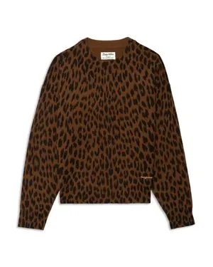 Zadig&Voltaire Soulo Leopard Print Wool & Cashmere Sweater