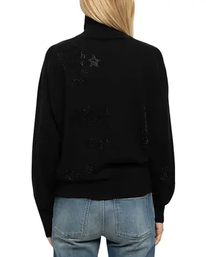 Zadig&Voltaire Souly Cashmere Embellished Turtleneck Sweater