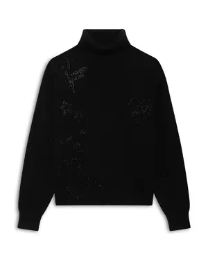Zadig&Voltaire Souly Cashmere Embellished Turtleneck Sweater