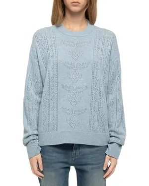 Zadig&Voltaire Markuz Wool & Cashmere Pointelle Sweater - Frozen