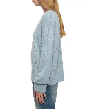 Zadig&Voltaire Markuz Wool & Cashmere Pointelle Sweater - Frozen