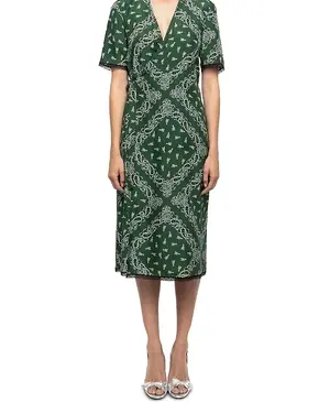 Zadig&Voltaire Reforme Silk Printed Wrap Dress