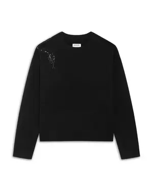 Zadig&Voltaire Markuz Embellished Wool & Cashmere Sweater