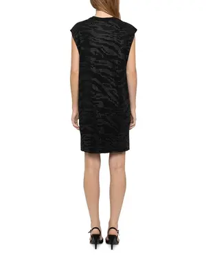 Zadig&Voltaire Roe Cotton Embellished Zebra Motif Dress