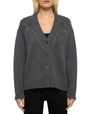 Zadig&Voltaire Mirkaz Embellished Cashmere Cardigan