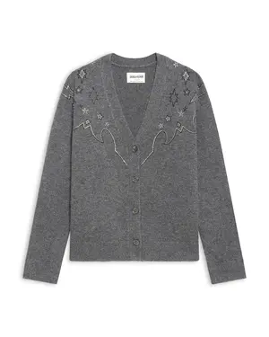 Zadig&Voltaire Mirkaz Embellished Cashmere Cardigan