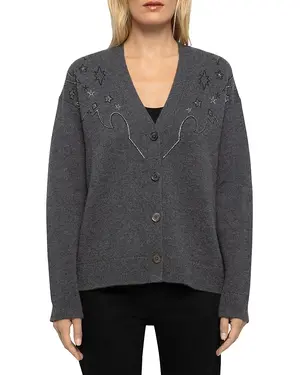 ZADIG&VOLTAIRE Mikyz Cashmere Embellished Cardigan