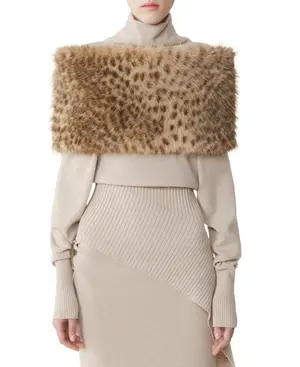 LANVIN Faux Fur Scarf