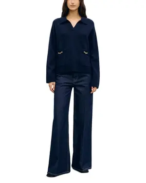 Gerard Darel Reni Wool Collared Sweater