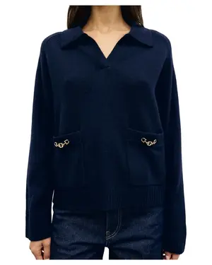 Gerard Darel Reni Wool Collared Sweater