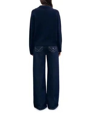 Gerard Darel Reni Wool Collared Sweater