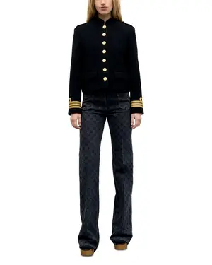 Gerard Darel Joslyn Button Front Military Jacket