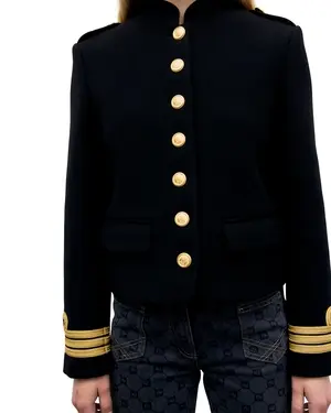 Gerard Darel Joslyn Button Front Military Jacket
