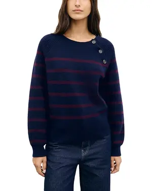 Gerard Darel Reny Wool Shoulder Button Sweater