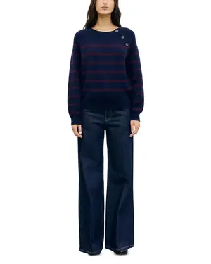 Gerard Darel Reny Wool Shoulder Button Sweater