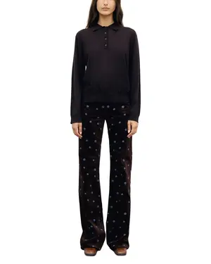 Gerard Darel Rebeca Merino Wool Collared Sweater