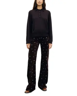 Gerard Darel Rebeca Merino Wool Collared Sweater