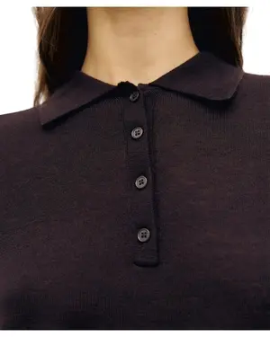 Gerard Darel Rebeca Merino Wool Collared Sweater