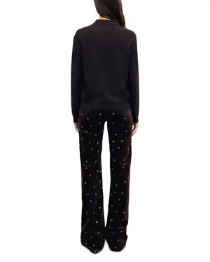Gerard Darel Rebeca Merino Wool Collared Sweater