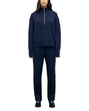 Gerard Darel Rika Half Zip Ribbed Sweater