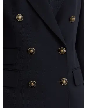 REISS Double Breasted Twill Blazer