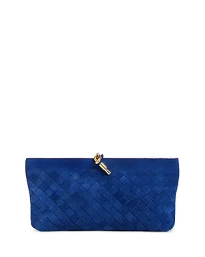 Bottega Veneta Andiamo Intrecciato Suede Boat Pouch